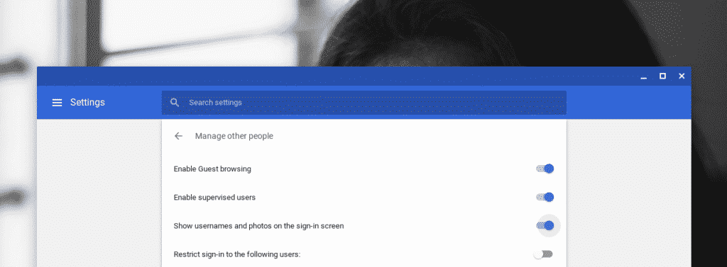 Hide Usernames and Photos On Chromebook Login Screen - Chrome Story